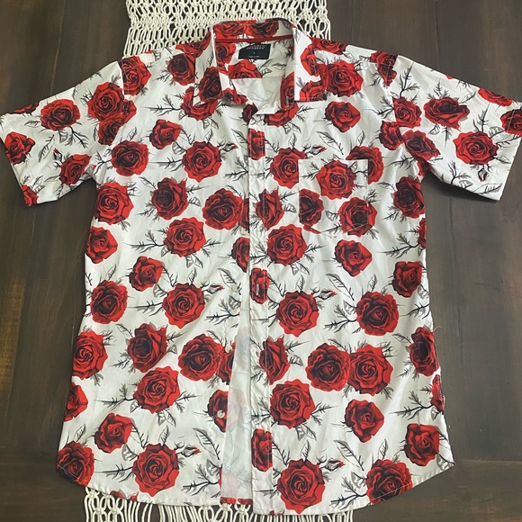 triumph over tragedy | Shirts | Triumph Over Tragedy Rose Button Up ...